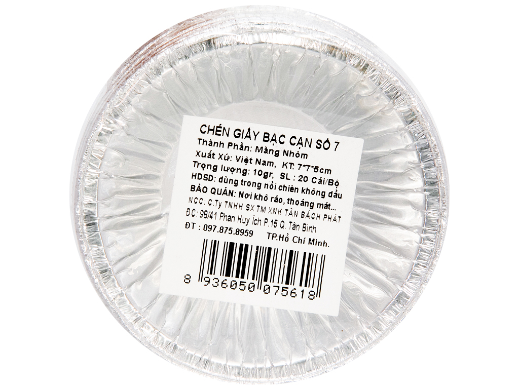 20 cái chén giấy bạc cạn TBP số 7 giá tốt tại Bách Hoá XANH
