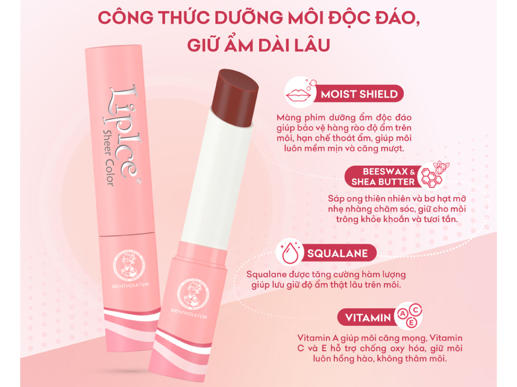 Son dưỡng môi LipIce màu đỏ gạch 2.4g tại Bách hóa XANH