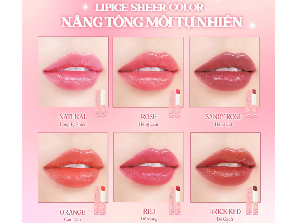 Son dưỡng môi LipIce màu đỏ gạch 2.4g tại Bách hóa XANH