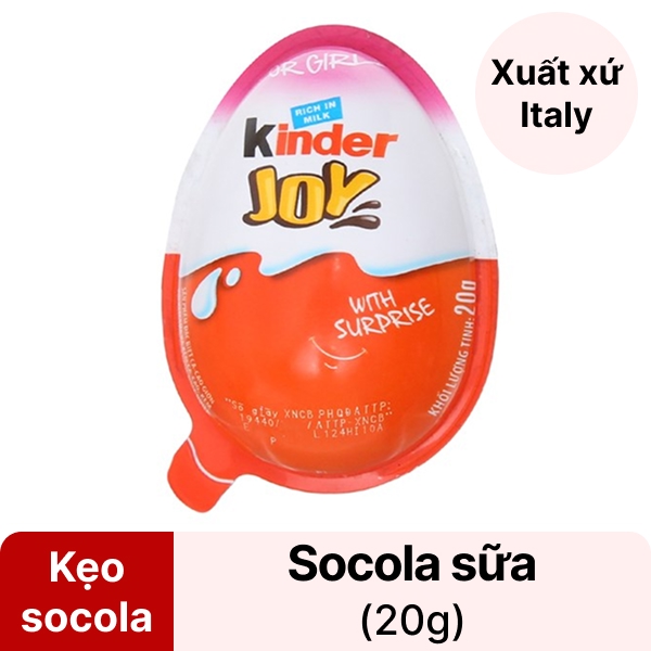 Socola trứng Kinder Joy bé gái 20g giá tốt tại Bách hoá XANH