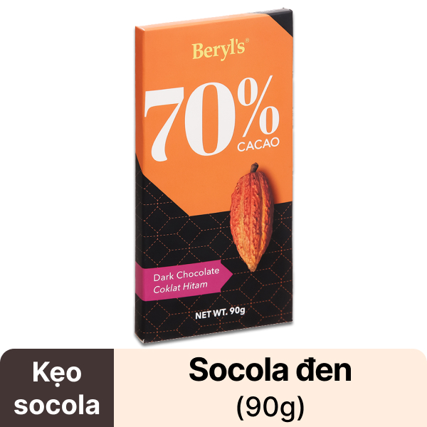 Socola không đường Beryl's 70% cacao 90g tại Bách hoá XANH