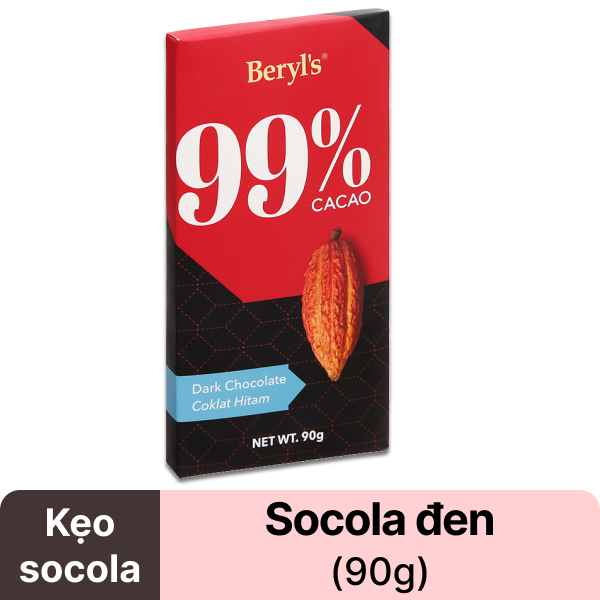 Socola không đường Beryl's 99% cacao 90g tại Bách hoá XANH