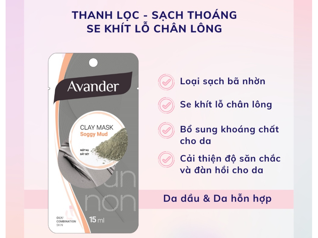 Mặt nạ đất sét bùn non Avander Soggy Mud tại Bách Hoá XANH