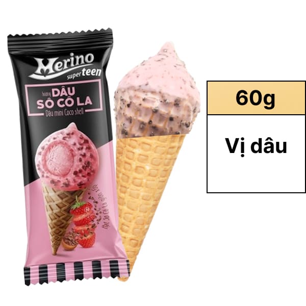 Kem dâu socola Merino Super Teen cây 60g tại Bách hoá XANH