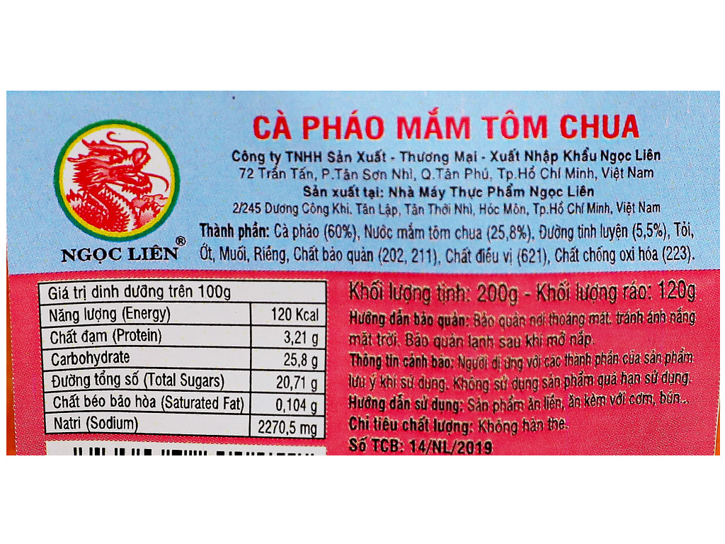 Cà pháo mắm tôm chua Ngọc Liên 200g ngon, an toàn