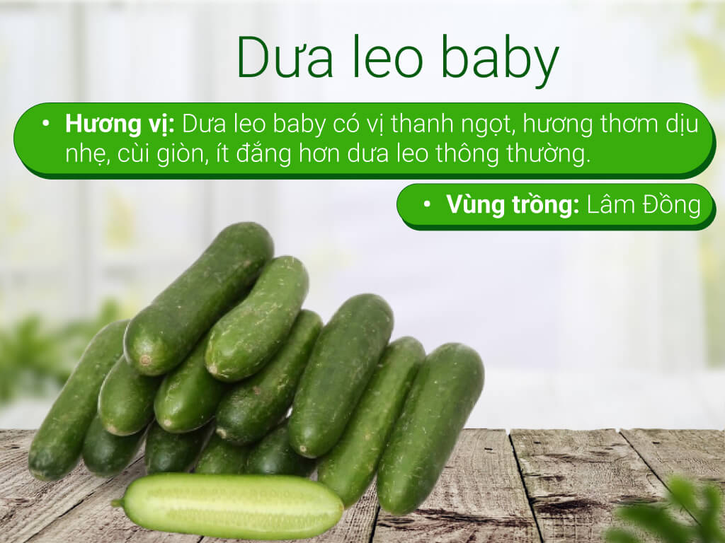 Dưa leo baby tươi ngon, giá tốt tại Bách hoá XANH