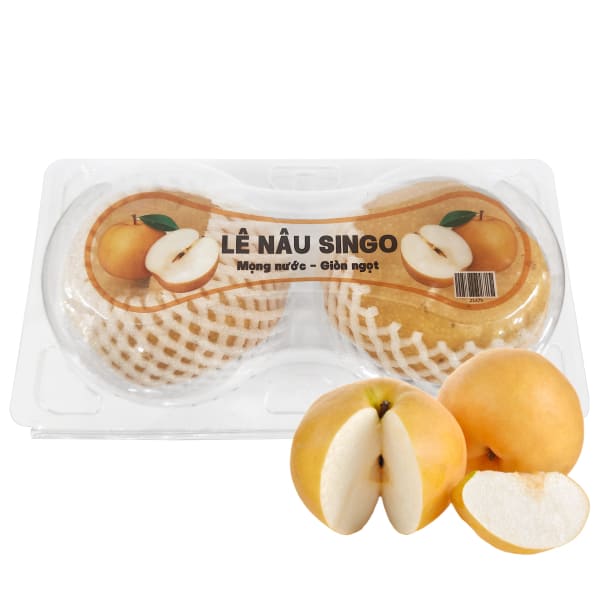 Lê nâu Singo nội địa Trung hộp 2 trái tươi ngon