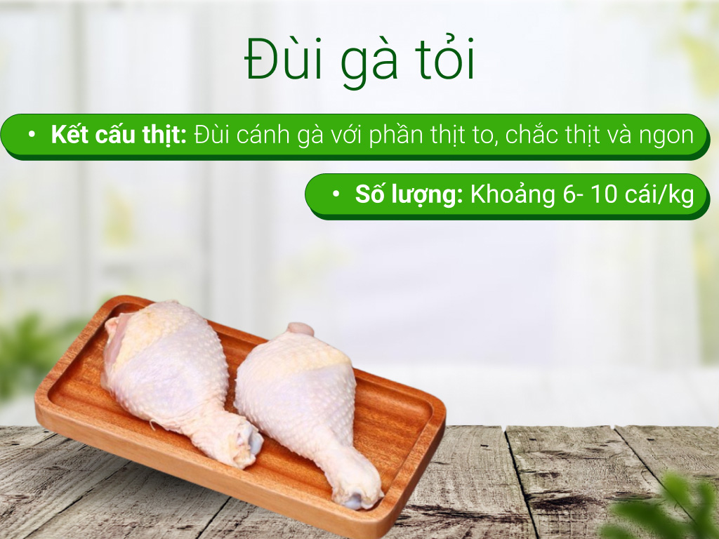 Đùi tỏi gà tươi túi 500g (2-4 đùi) giá tốt tại Bách hoá XANH
