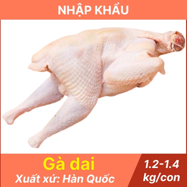 Gà dai nhập khẩu Hàn Quốc 1.2kg