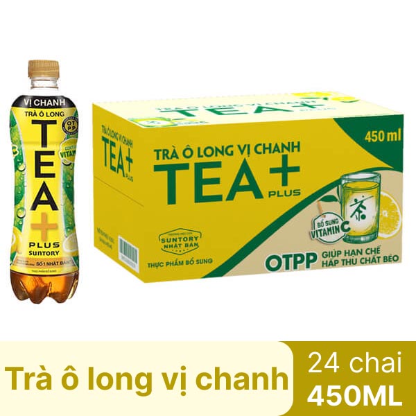 Thùng 24 chai Tea+ vị chanh 450ml giá tốt tại Bách hoá XANH