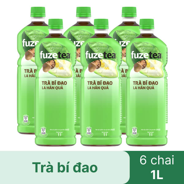 6 chai trà bí đao Fuze Tea la hán quả 1 lít ở Bách Hoá Xanh