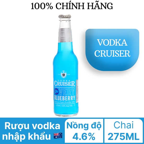 Rượu Vodka Cruiser Very Blueberry chai 275ml Bách hóa XANH