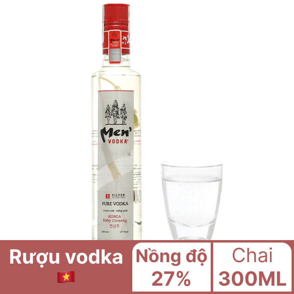 Rượu Vodka Men sâm 27 độ 300ml giá tốt tại Bách hoá XANH