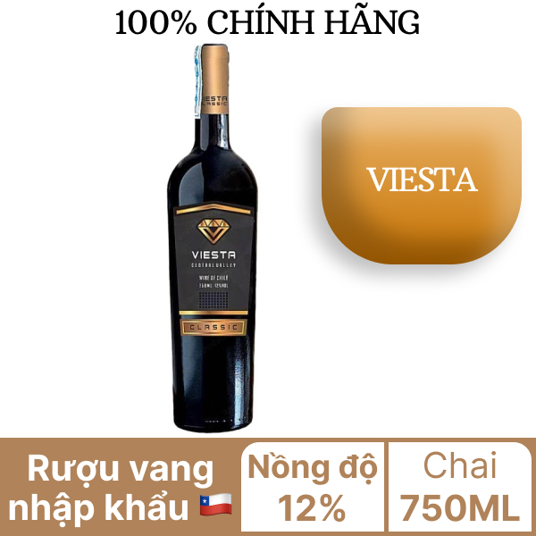 Rượu vang đỏ Viesta Classic 12% chai 750ml giá tốt