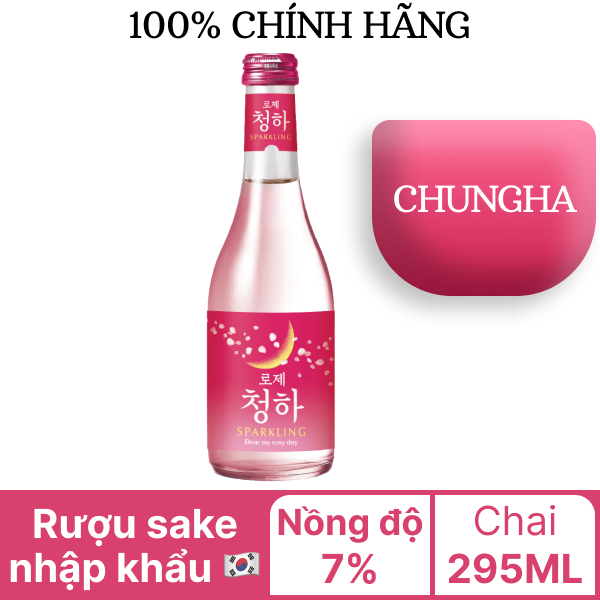 Rượu ChungHa Sparkling Rose (Korean Sake) 7% 295ml giá tốt