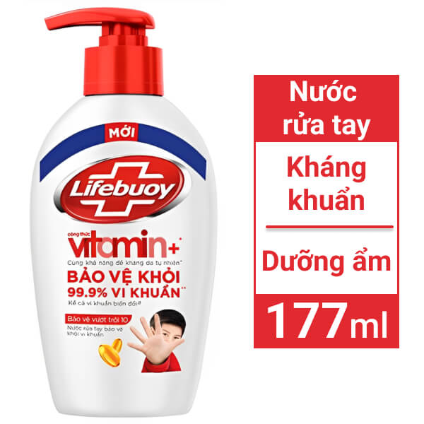 Nước rửa tay Lifebuoy chai 177ml giá tốt tại Bách hoá XANH