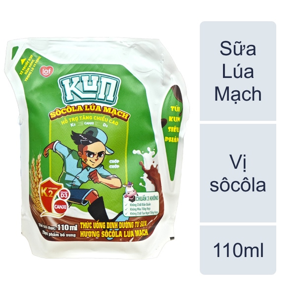 Sữa lúa mạch Lof Kun socola 110ml tại Bách hoá XANH