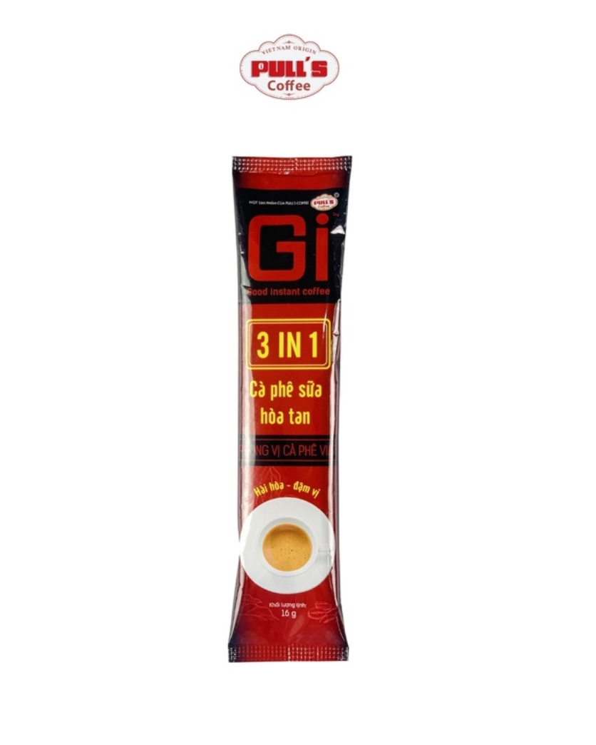 Cà Phê Hoà Tan Gi 3IN1 hộp 18 gói x 16g - Cà phê Pulls