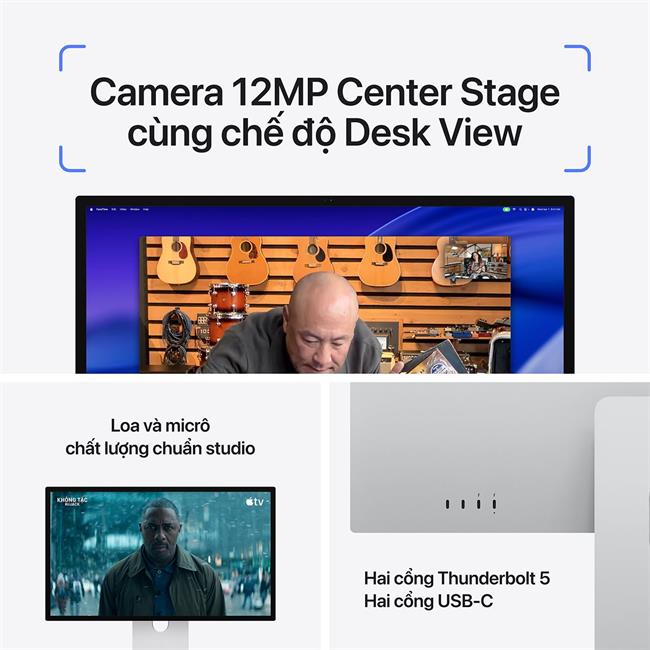 Apple Studio Display 27 inch 5K XDR Nano giảm chói, chân đế điều chỉnh