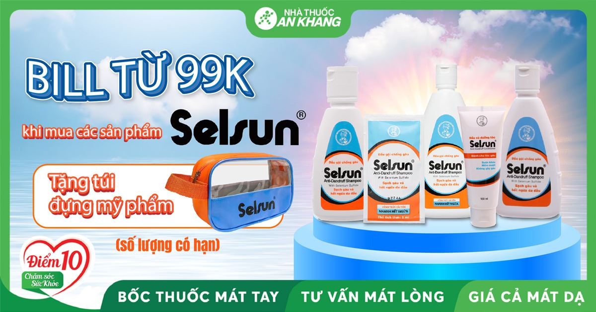 (01/04 - 04/05) Selsun – Mua Bill từ 99K nhận ngay túi đựng mỹ phẩm!