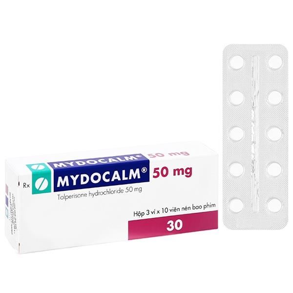 Mydocalm 150mg trị triệu chứng co cứng cơ sau đột quỵ (3 vỉ x 10 viên ...
