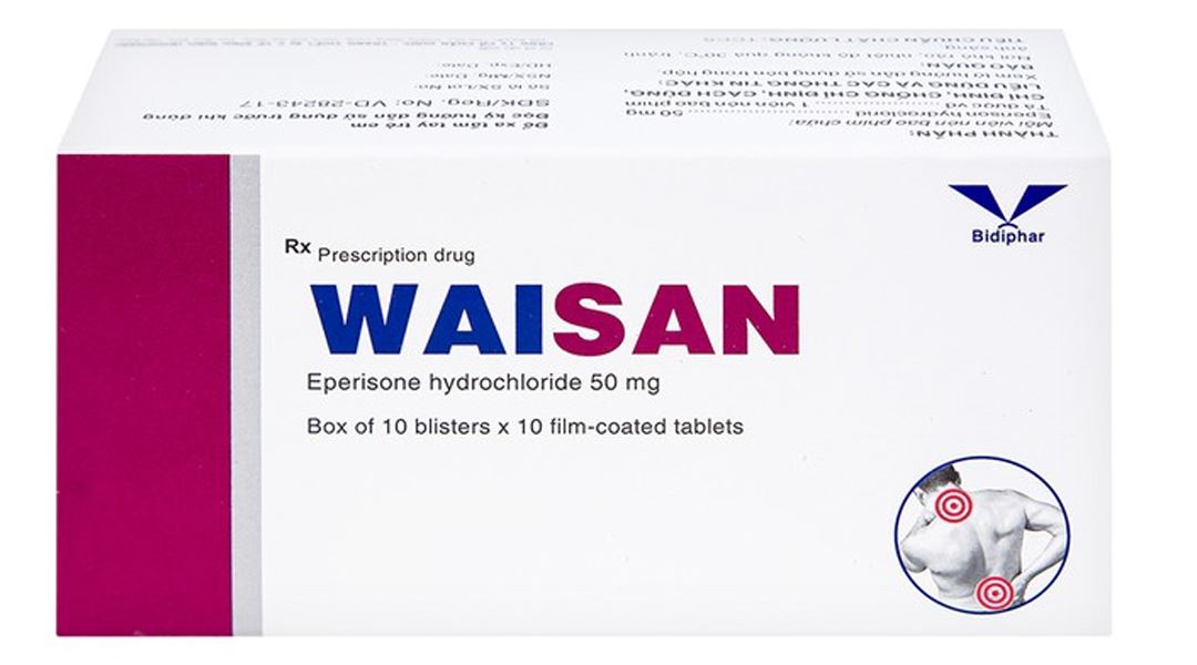 Waisan 50mg điều trị triệu chứng tăng trương lực cơ, co cứng cơ (10 vỉ ...