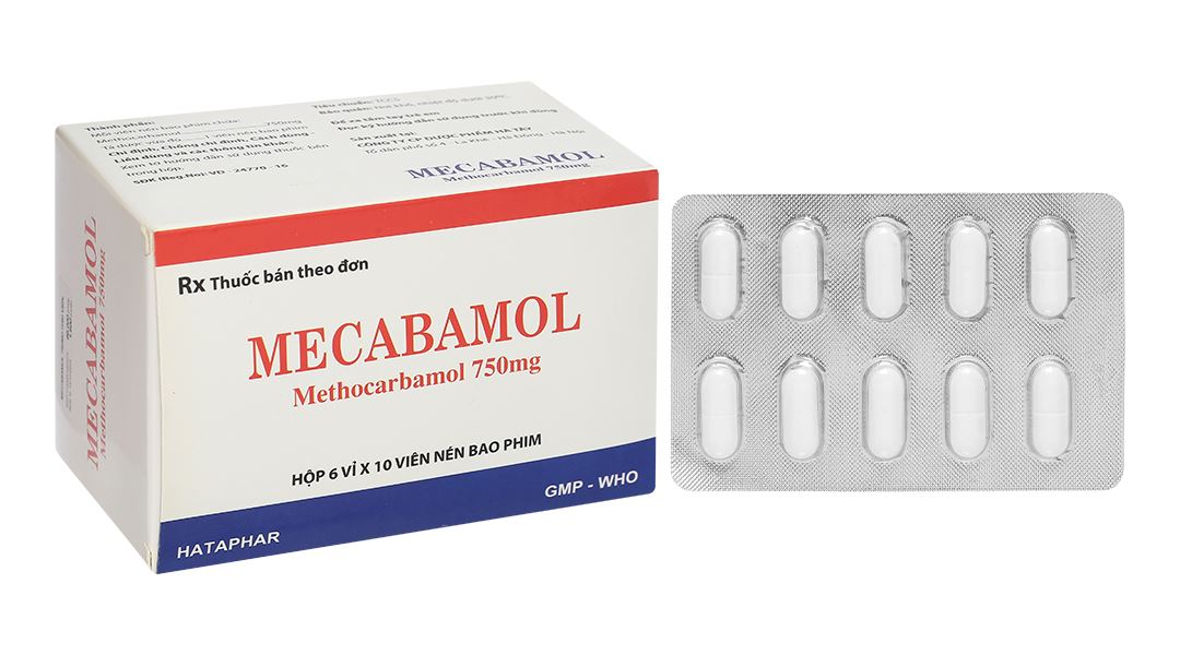 Mecabamol 750mg điều trị bệnh lý cơ xương cấp tính do co thắt cơ vân (6 ...