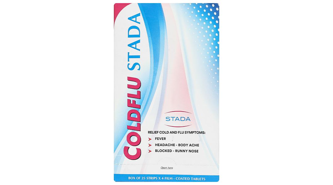Coldflu Stada trị các triệu chứng cảm cúm: sốt, đau và xung huyết mũi ...