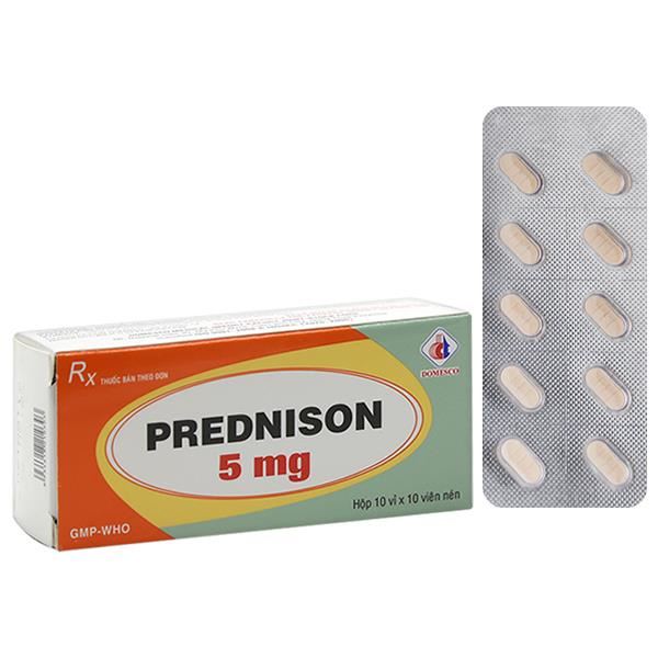 Prednison 5mg màu hồng chống viêm, ức chế miễn dịch (100 viên) - 09/ ...