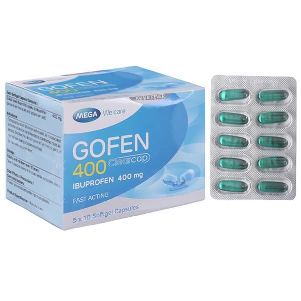 Ibuprofen F.T Pharma 400mg giảm đau, hạ sốt, kháng viêm (10 vỉ x 10 ...