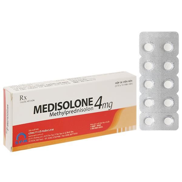 Thuốc Medrol 4mg trị rối loạn nội tiết, viêm thấp khớp (3 vỉ x 10 viên ...