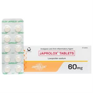 Japrolox 60mg giảm đau, kháng viêm xương khớp, hạ sốt (2 vỉ x 10 viên ...