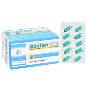 Ibuprofen F.T Pharma 400mg giảm đau, hạ sốt, kháng viêm (10 vỉ x 10 ...