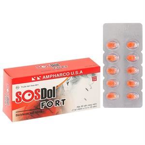 SOSDol Fort 50mg giảm đau, kháng viêm xương khớp, gout cấp (3 vỉ x 10 ...