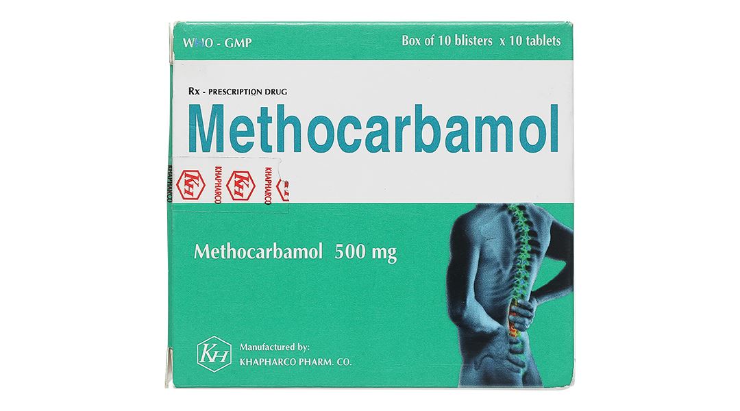 Methocarbamol 500mg trị ngắn hạn các cơn đau do chấn thương (10 vỉ x 10 ...