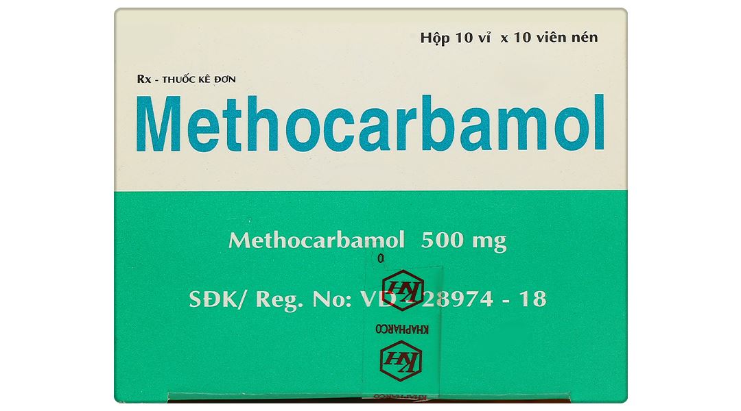 Methocarbamol 500mg trị ngắn hạn các cơn đau do chấn thương (10 vỉ x 10 ...