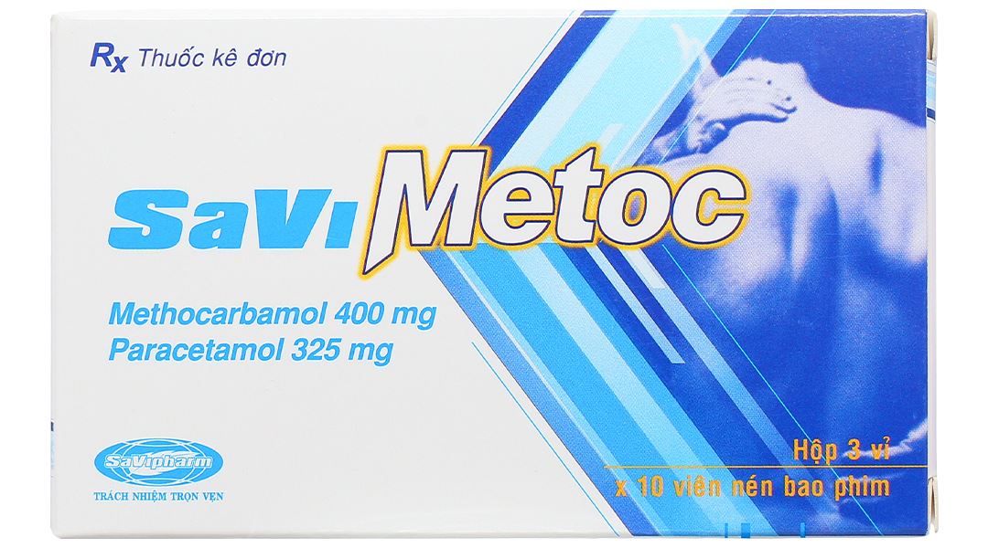 Thuốc SaViMetoc giúp giảm đau do co thắt cơ (3 vỉ x 10 viên) - 09/2025 ...