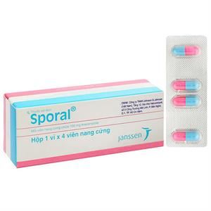 Thuốc Sporal 100mg trị nhiễm nấm (1 vỉ x 4 viên) - 10/2025 ...
