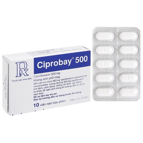 Thuốc Ciprofloxacin 500-HV (10 vỉ x 10 viên) trị nhiễm khuẩn - 08/2025 ...