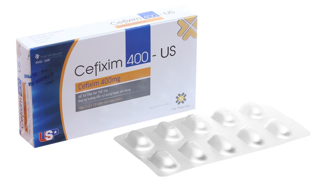 Cefixim 400-US trị nhiễm khuẩn (3 vỉ x 10 viên) - 08/2025 ...