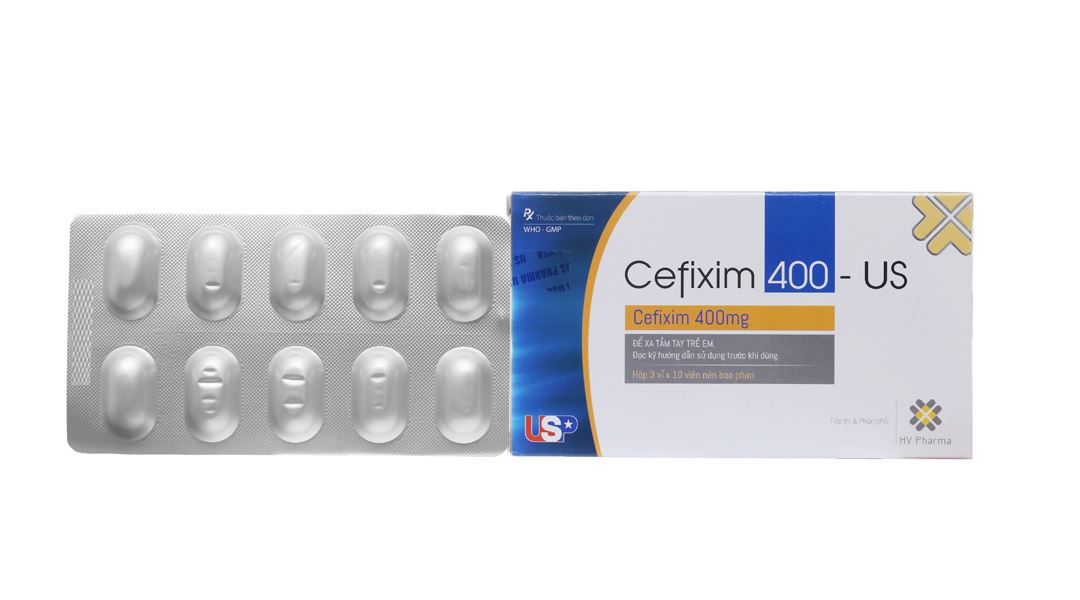 Cefixim 400-US trị nhiễm khuẩn (3 vỉ x 10 viên) - 08/2025 ...