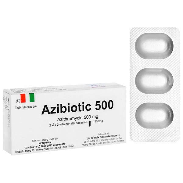 Azithromycin 500 Dược Hậu Giang trị nhiễm khuẩn (3 vỉ x 10 viên) - 06/ ...