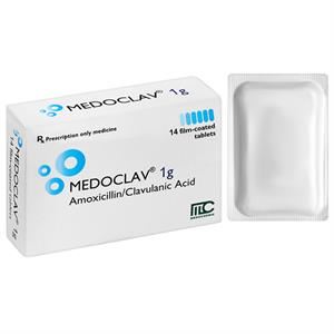 Medoclav 1g trị ngắn hạn các trường hợp nhiễm khuẩn (2 vỉ x 7 viên ...