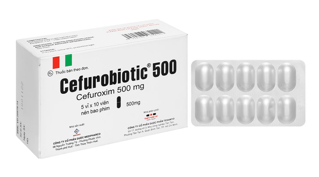 Cefurobiotic 500 điều trị nhiễm khuẩn (5 vỉ x 10 viên) - 03/2026 ...