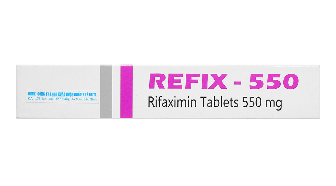 Refix-550 trị hội chứng ruột kích thích, tiêu chảy (3 vỉ x 10 viên ...