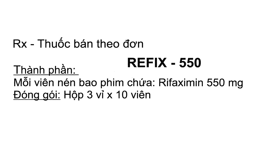 Refix-550 trị hội chứng ruột kích thích, tiêu chảy (3 vỉ x 10 viên) - 08/2025 | nhathuocankhang.com