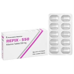 Refix-550 trị hội chứng ruột kích thích, tiêu chảy (3 vỉ x 10 viên ...