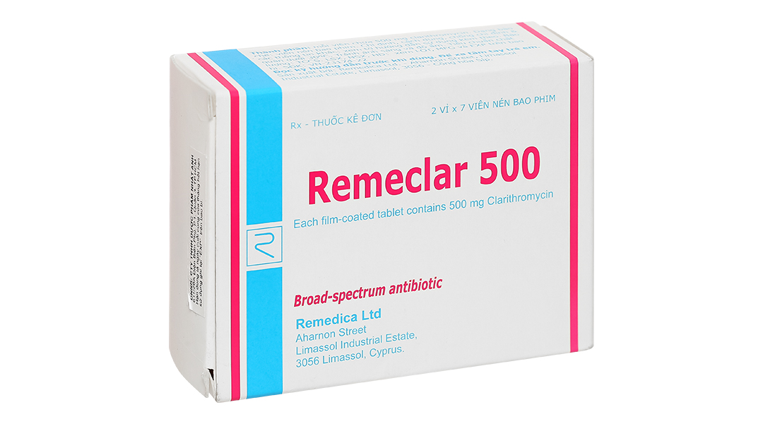 Remeclar 500 trị nhiễm khuẩn (2 vỉ x 7 viên) - 08/2025 ...