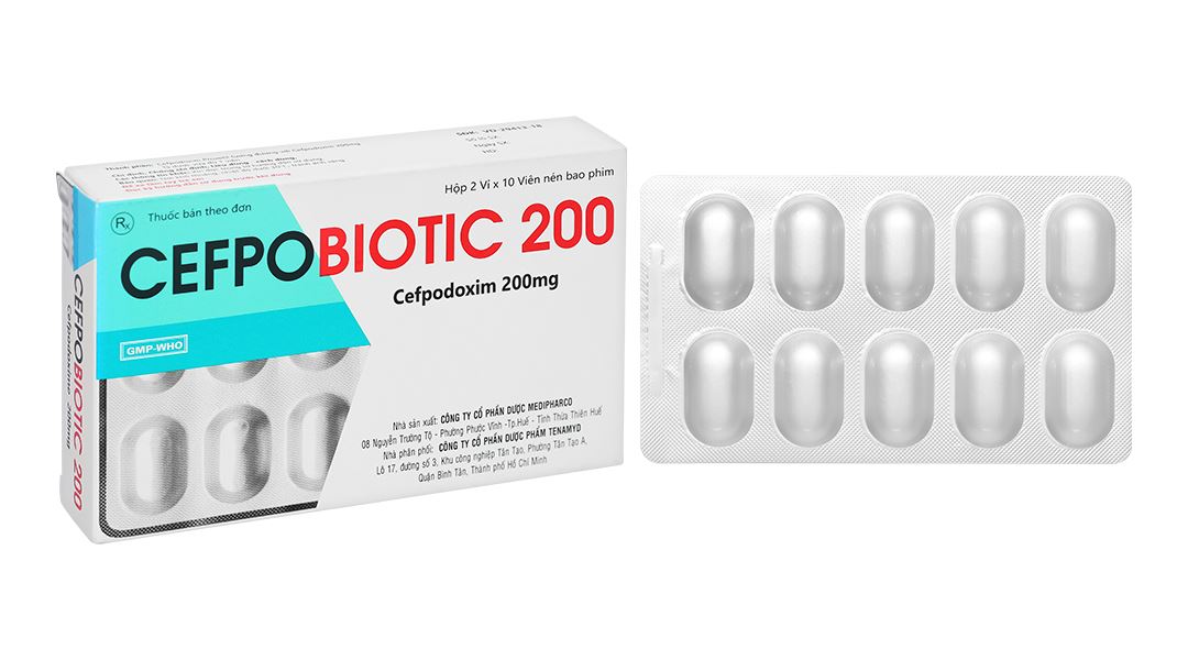 Cefpobiotic 200 điều trị nhiễm khuẩn đường hô hấp (20 viên) - 09/2025 ...
