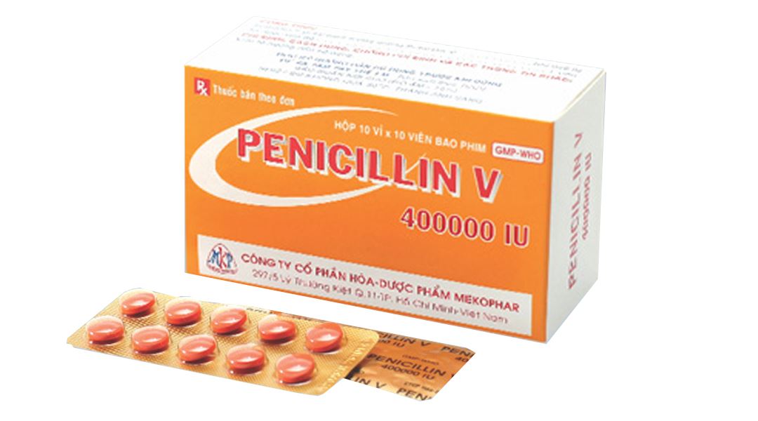 Penicillin V Mekophar 400000IU điều trị các nhiễm khuẩn (10 vỉ x 10 ...
